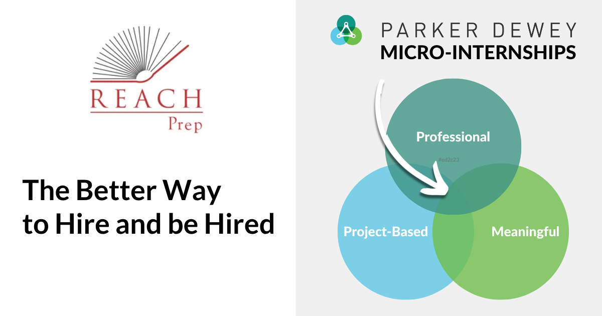 REACH Prep Students | Join Parker Dewey for Flexible, Paid Experience